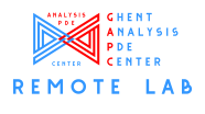 Remote Lab Ghent Analysis PDE Center Remote Lab Ghent Analysis PDE Center