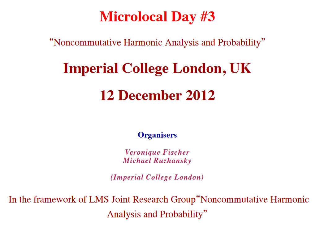 Microlocal Day #10, 3 May 2024 – Ghent Analysis & PDE Center