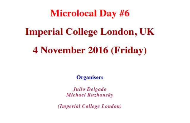 Microlocal Day #10, 3 May 2024 – Ghent Analysis & PDE Center