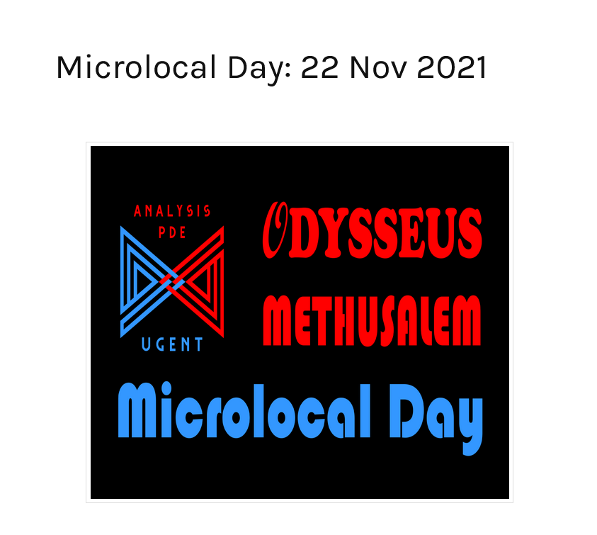 Microlocal Day #10, 3 May 2024 – Ghent Analysis & PDE Center